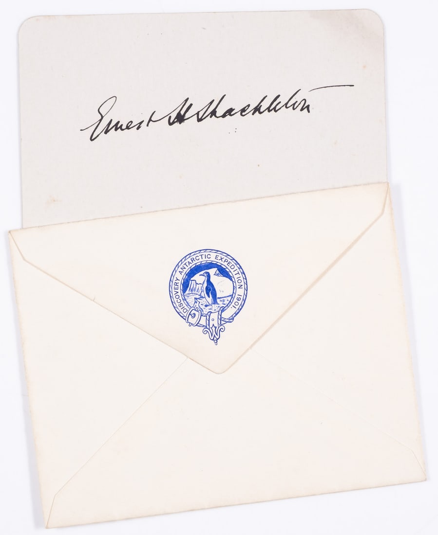Shackleton (sir Ernest Henry) Autograph "ernest H Shackleton", On Card ...