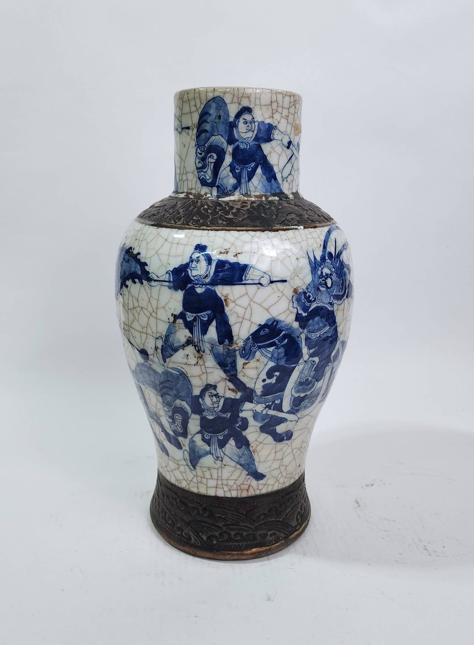 Antique Chinese Blue & White Nanking Porcelain Vase Auction