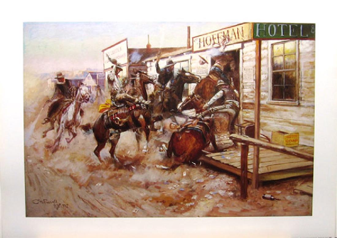 CHARLES M. RUSSELL (After) In Without Knocking Print,