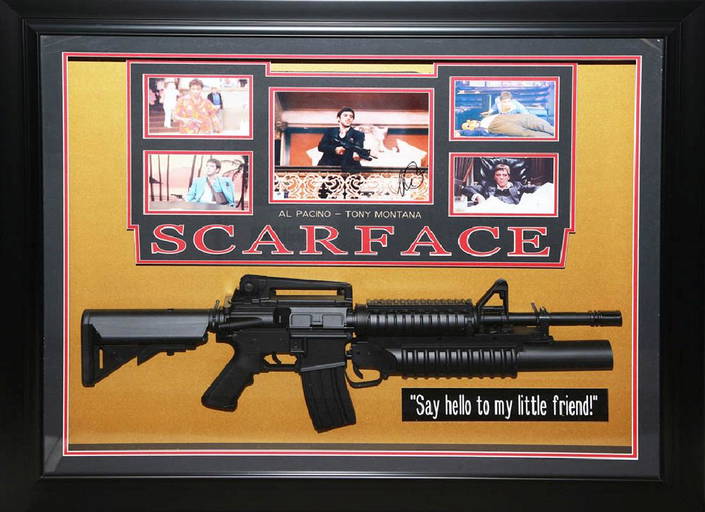 Scarface Collage With Gun