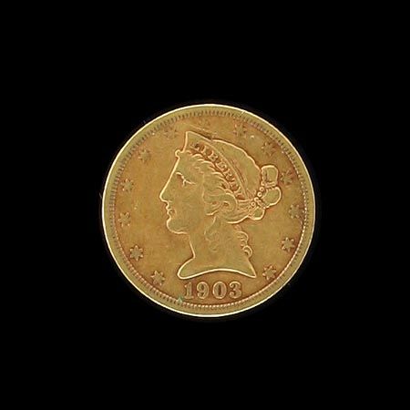 1903 S $5 Us Gold Coin, Collectors' Item!!