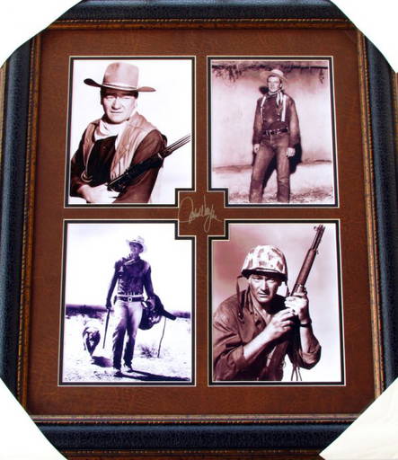 Rare John Wayne Collage Facsimile Autographed