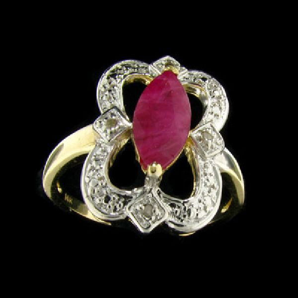 APP:$2k 14 kt. Gold, 1.35CT Ruby & Diamond Ring