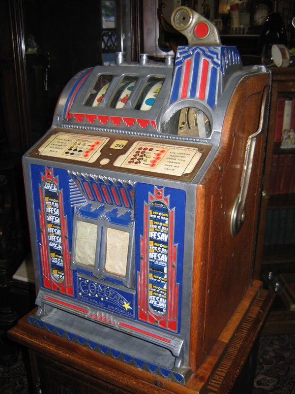 50 Cent Pace Comet Slot Machine w/Original key-Pays off