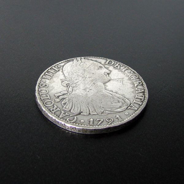 1791 Eight Reales First Silver Dollar Coin - Invest