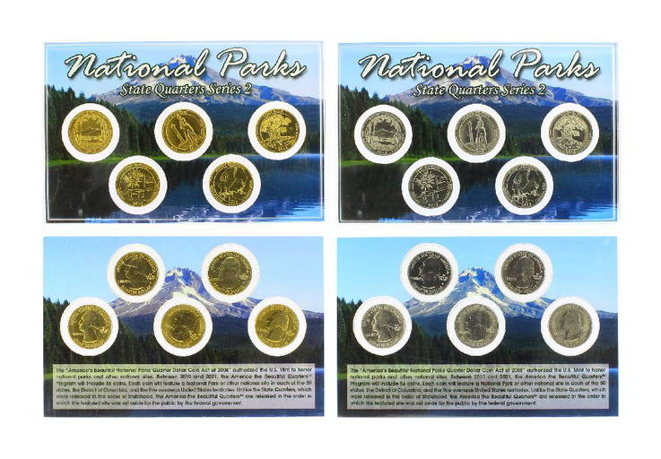 2013 10pc U.s. National Parks Commemorative State Quarters Series 2 ...