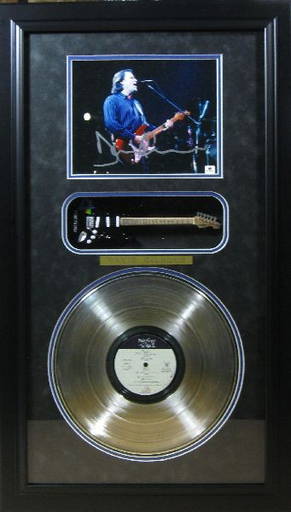 Pink Floyd Gold Lp & Guitar Authentic Signatures