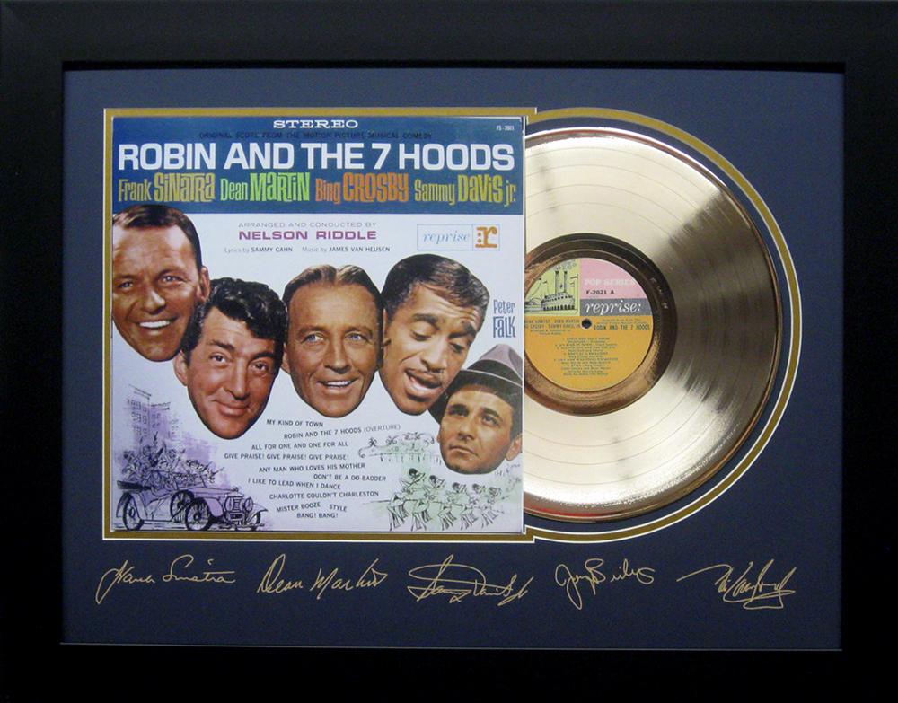 Robin And The 7 Hoods Album Cover And Gold Record Museum Framed Collage ...