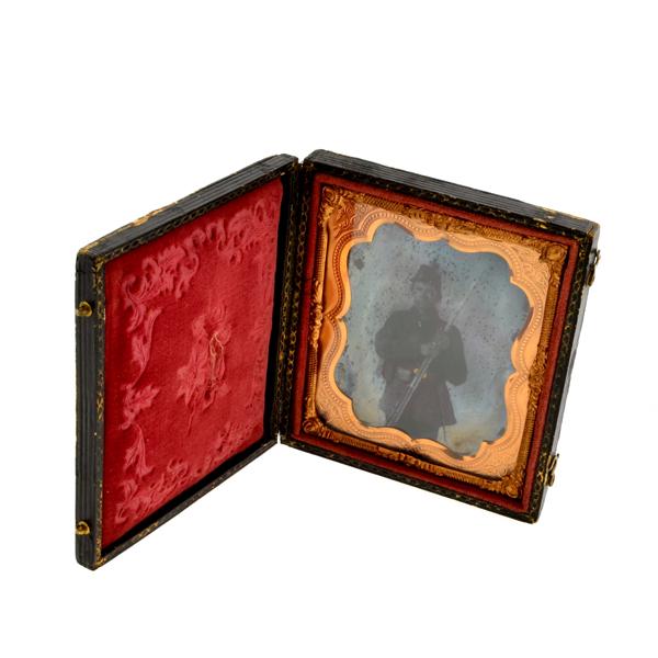 ^civil War Soldier Ambrotype Glass Picture Auction