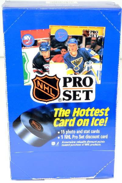 1990 Unopened Box of NHL Pro Set Hockey Cards 36ct