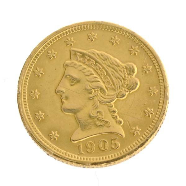 1905 $2.5 US Liberty Head Type Gold Coin - Investment