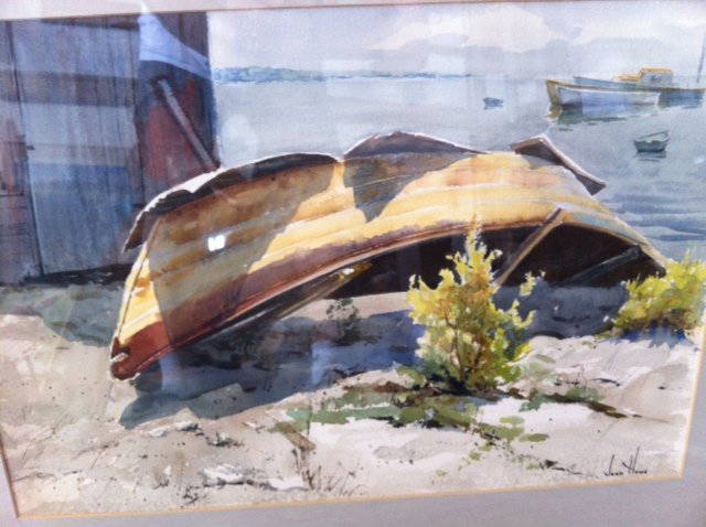 Joan Howe Boat Watercolor 14x20