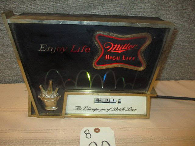 Lighted Miller High Life Clock Auction