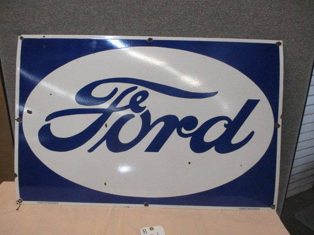 Porcelain Ford Motor Co. Sign
