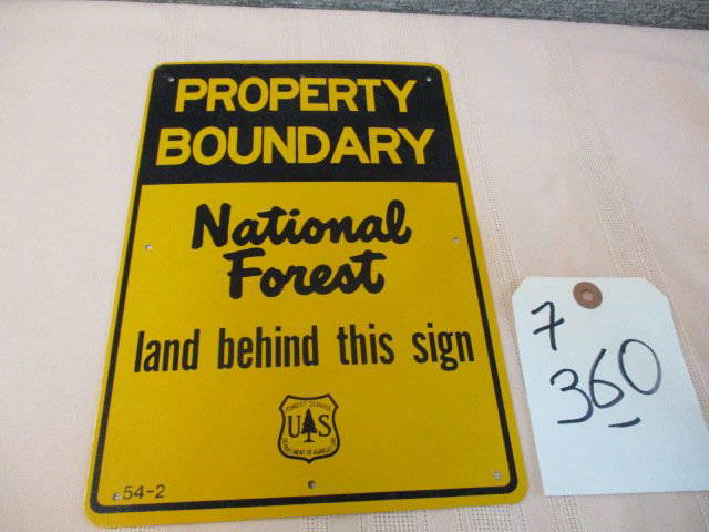 Aluminum Property Boundary Sign