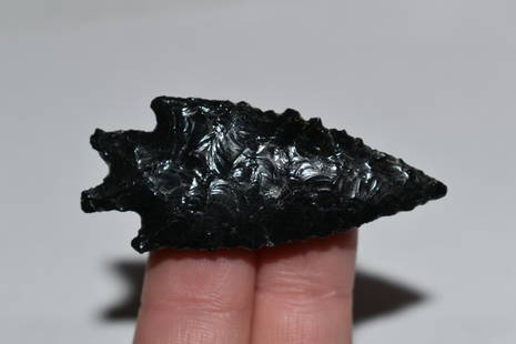 3/4" Split Stem Point, Obsidian, Columbia River Valley,