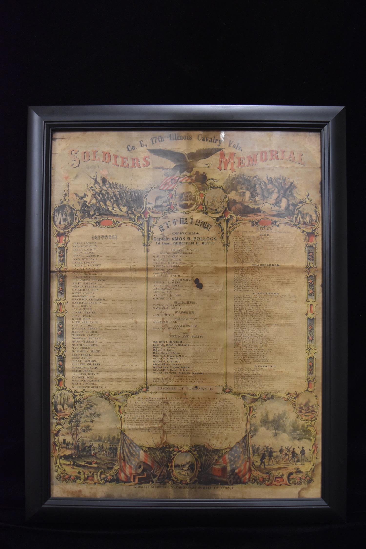 Rare Civil War Co E, 17th Illinois Cavalry Volunteer - Sep 22, 2019 | Heartland Artifact ...