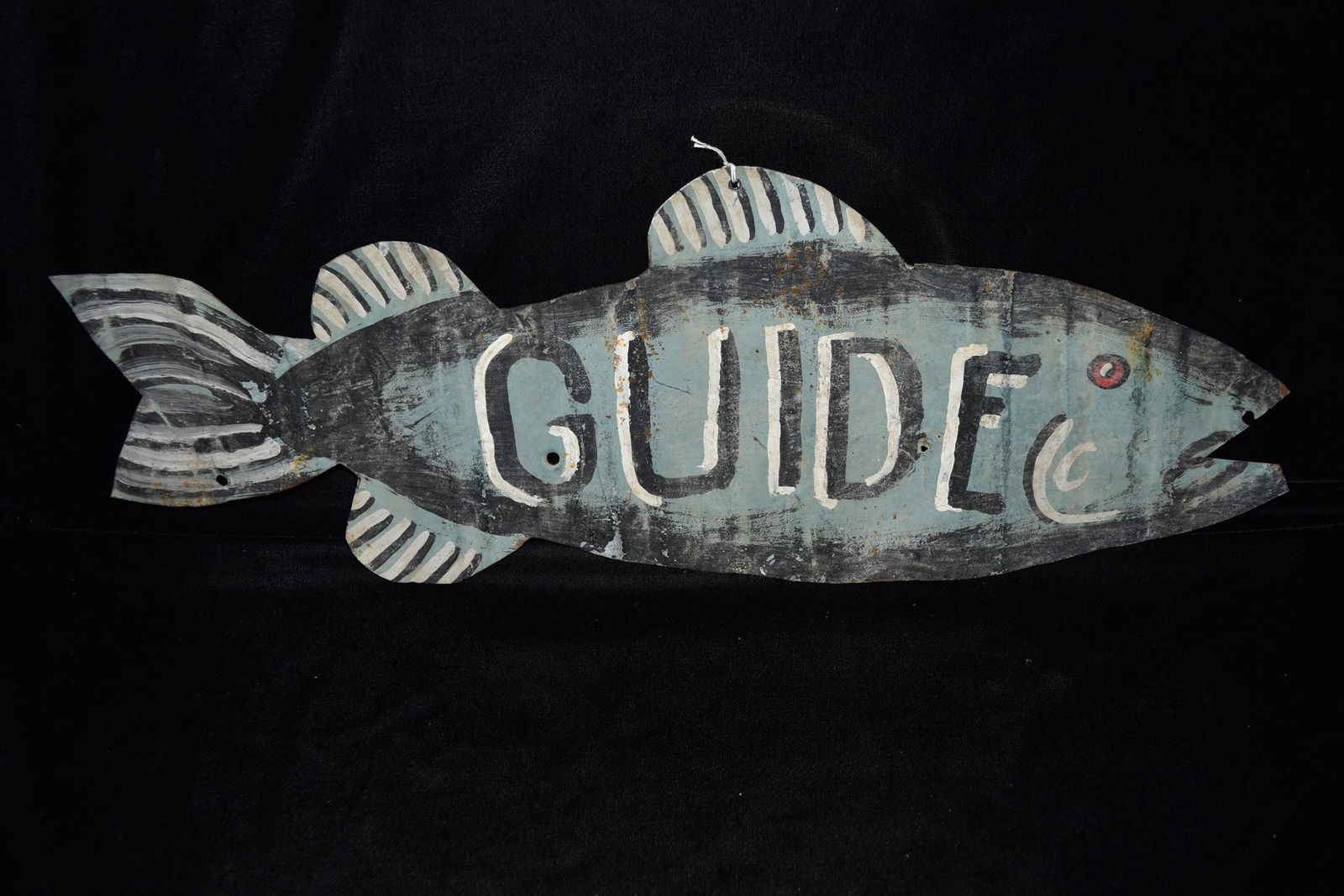 Folk Art Fishing Guide Sign in the Shape of a Fish, 24" - Oct 20, 2019 ...