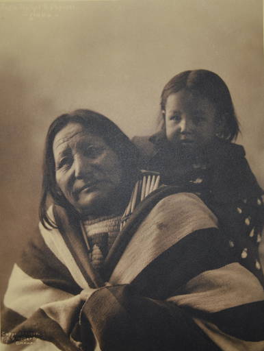Eagle Feather And Papoose, Sioux Woman And Child Photo