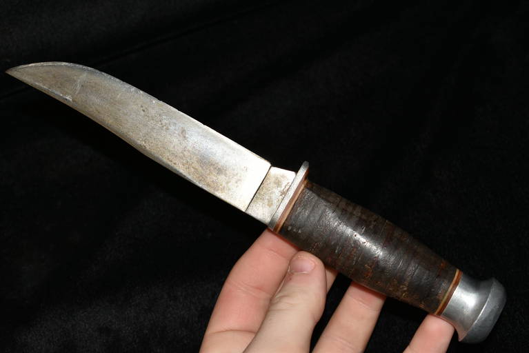 Vintage Boker Fixed Leather Knife