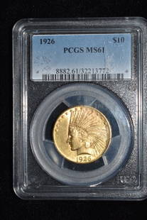 1926 Ms 61 Pcgs $ 10 Gold Indian