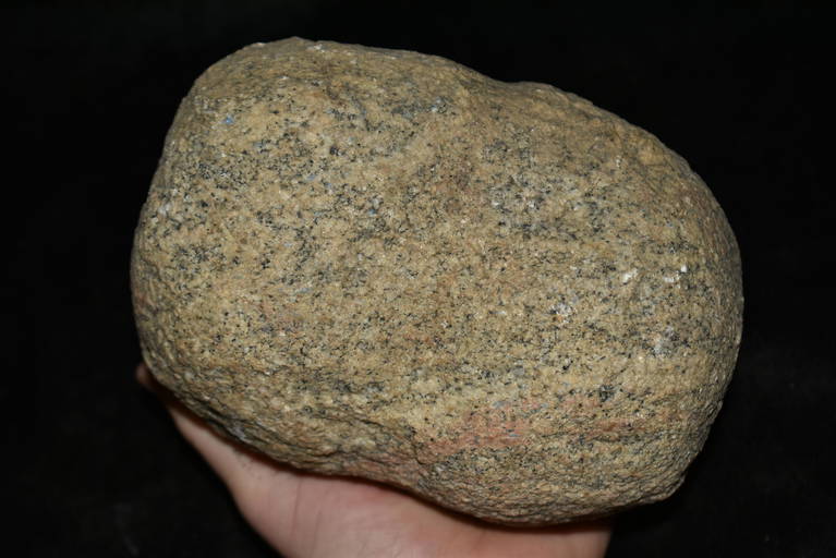 6 1/4" Grooved Hammerstone, Made Of Colorful Hardstone.