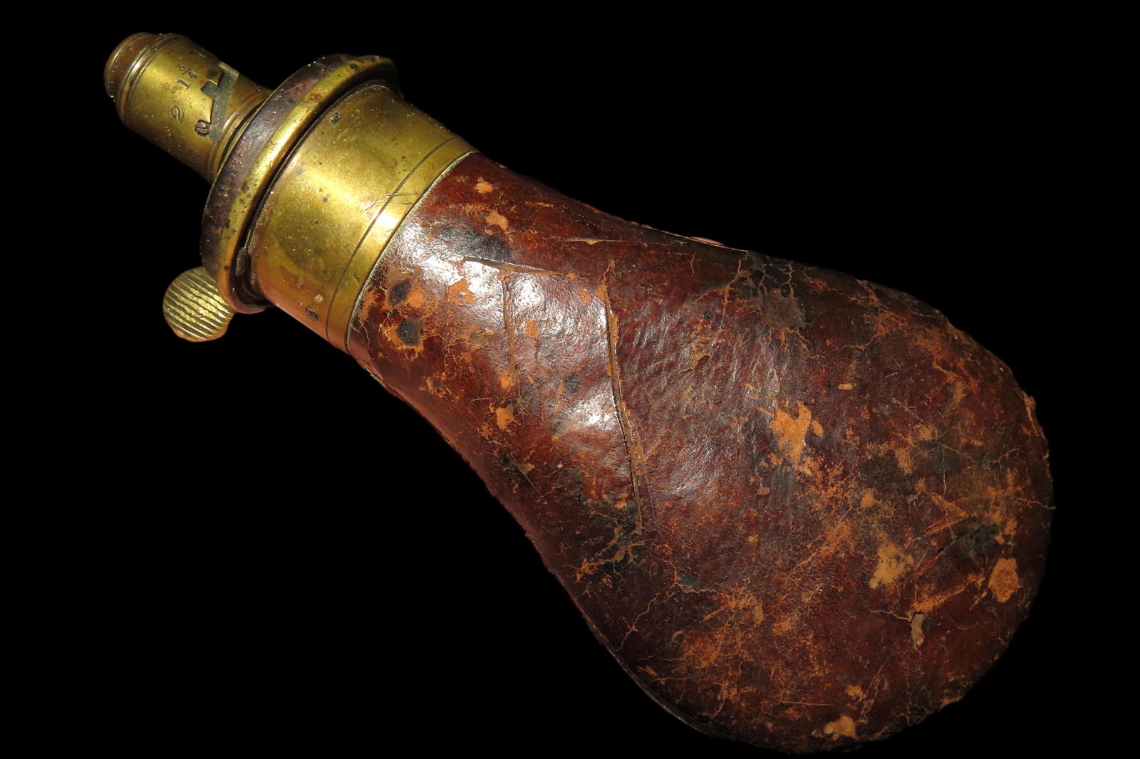 Rare Civil War Era Powder Flask, Nice Example, Great Piece Of American ...