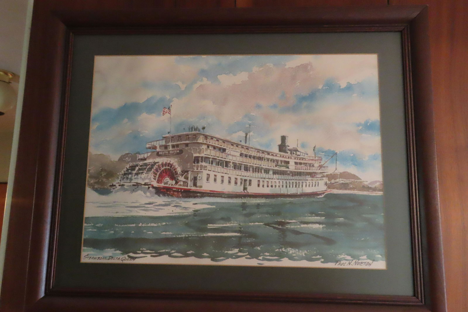 Steamboat Watercolor Painting Of Delta Queen By Paul N Norton 1982 24 ...