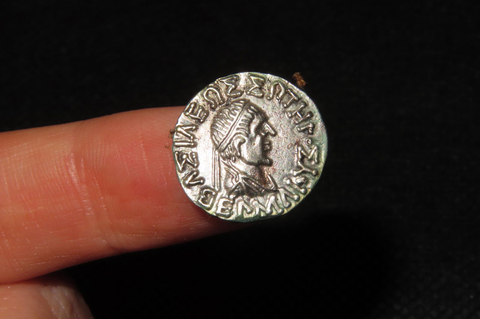 Silver Drachma Coin Of Menander I Of Indo Greeks.
