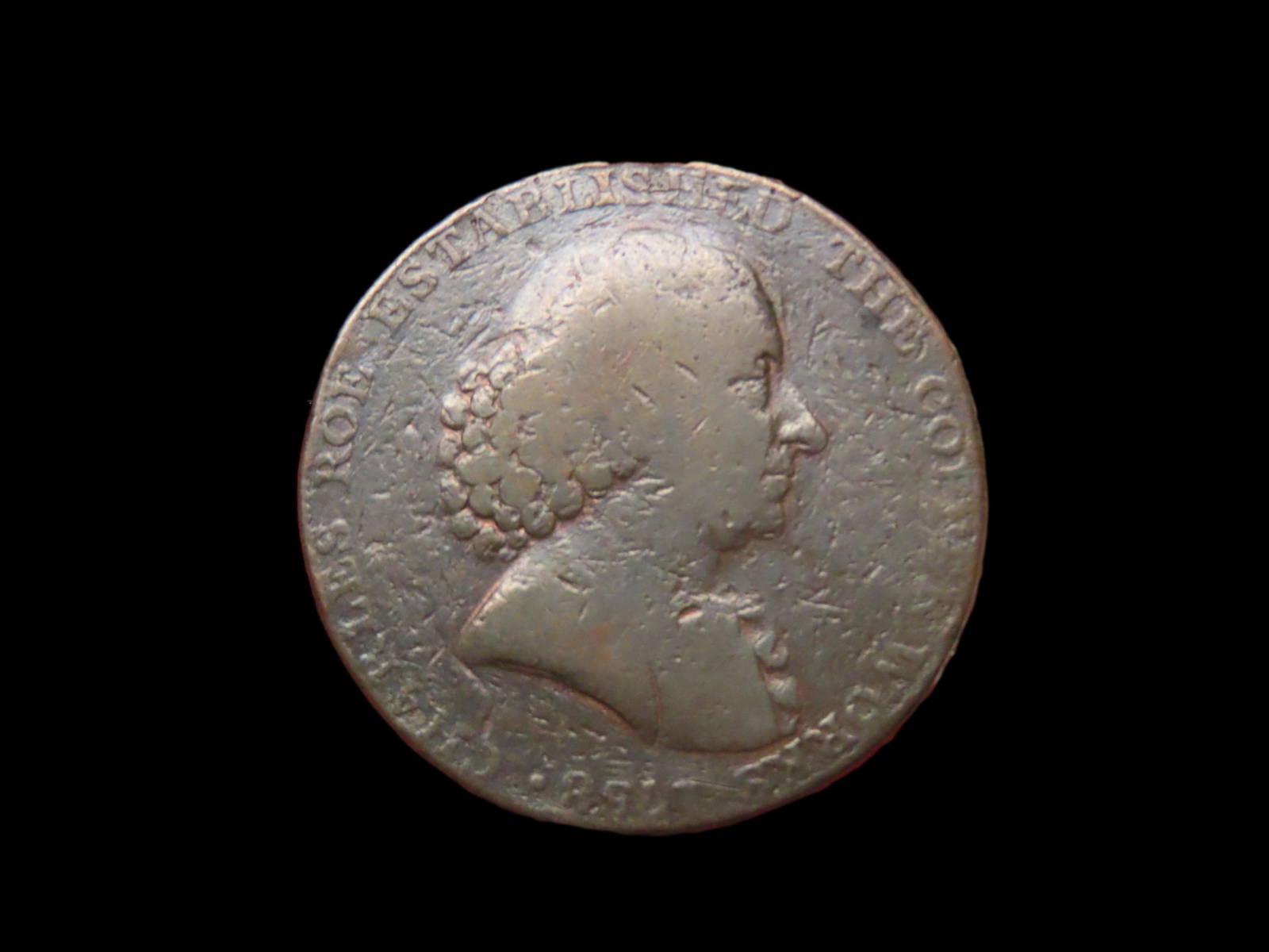 1790 DATED COLONIAL ERA COIN, GREAT ORIGINAL DETAILS, VERY OLD 230 ...