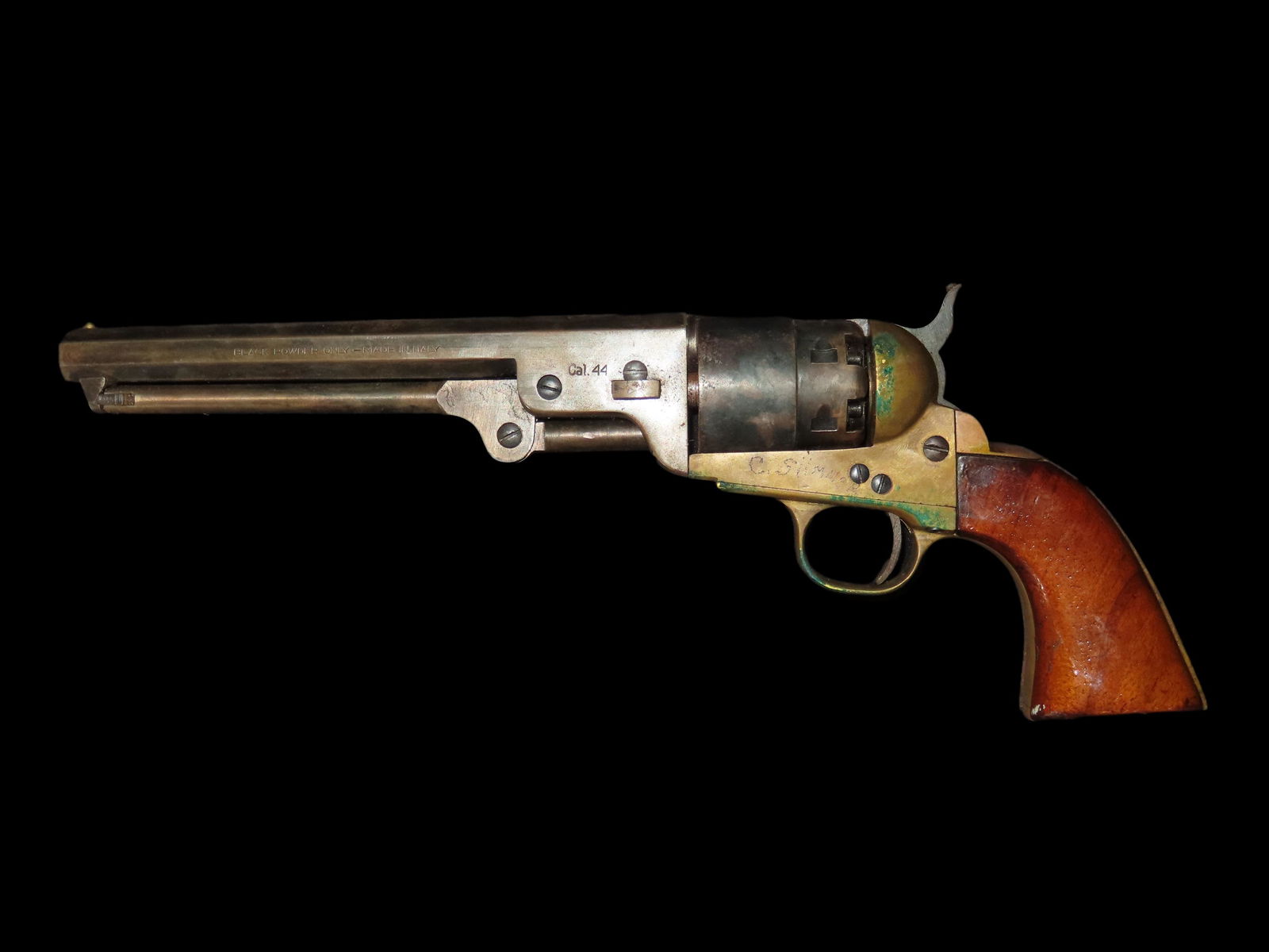 1851 Navy Model .44 Cal. Black Powder Hand Gun, Made In Italy By ...