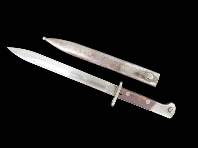 Ww2 Polish Mauser Perkun Arsenal Bayonet. S/n 418598 W/ Steel Scabbard ...