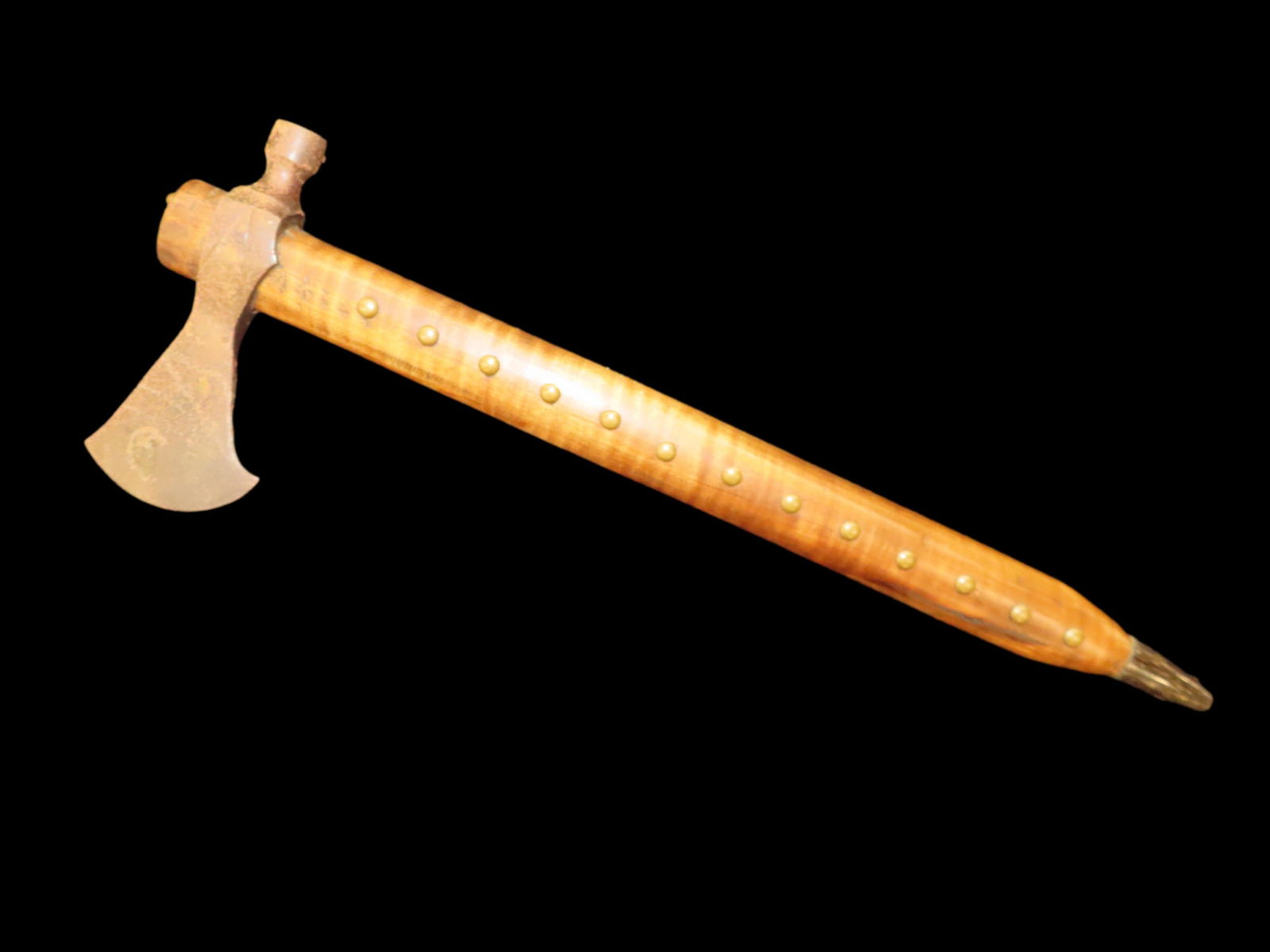 1900s Western Plains Ceremonial Cheyenne Pipe Tomahawk- Branded With ...