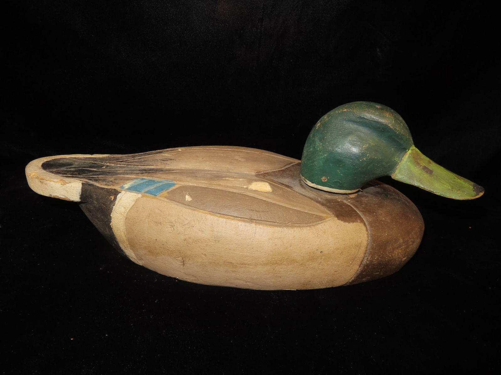 Drake Mallard Balsa Wood Decoy, Maker Unknown, Ex Briscoe Collection ...
