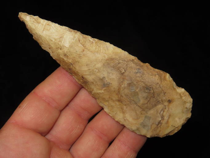 4 7/8" Cobbs Knife Calhoun County Illinois, Ex Brian Wrage Collection