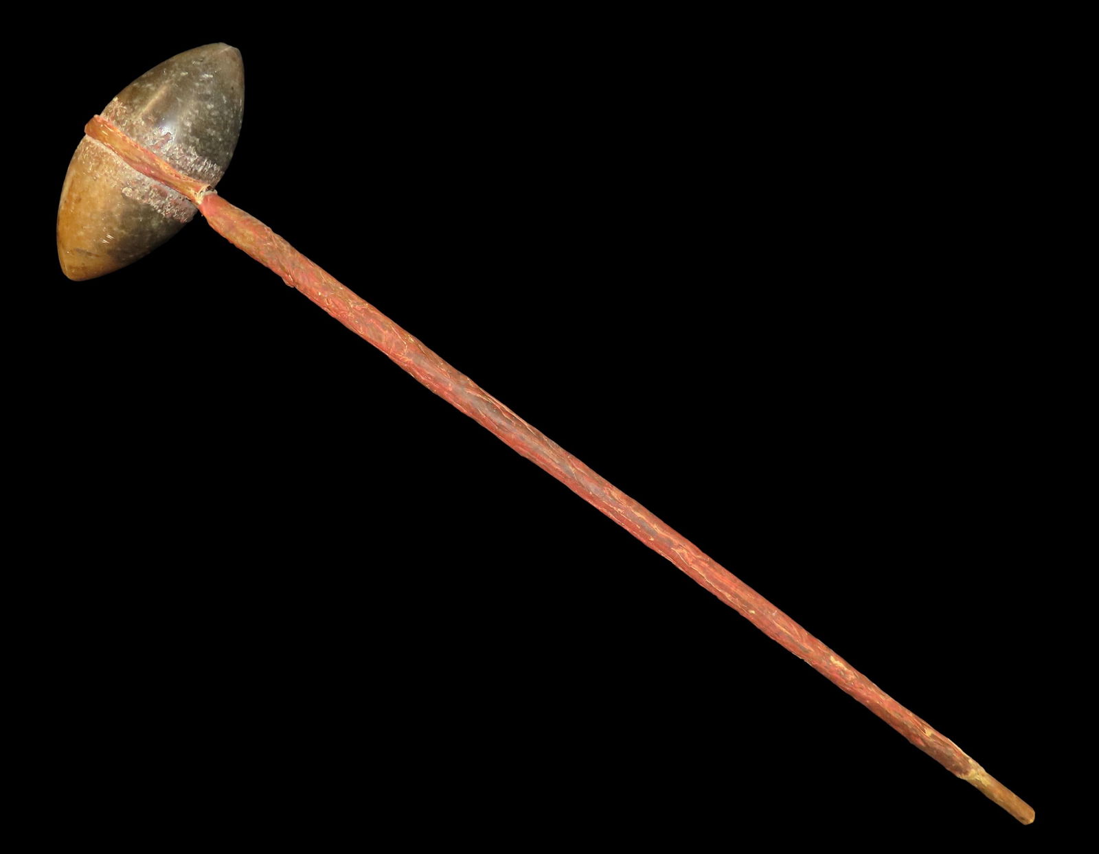 Plains Indian War Club, Stone War Club Head Measures 5 5/8" Long And ...