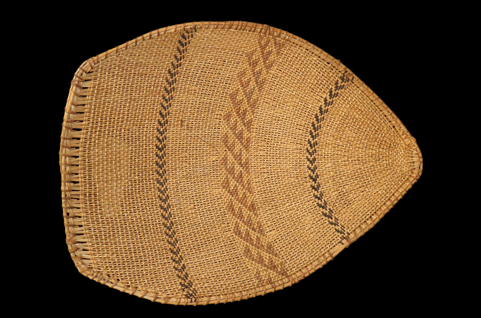 Winnowing Basket, Washoe, Pre 1941, 20" Long From The Collection Of ...