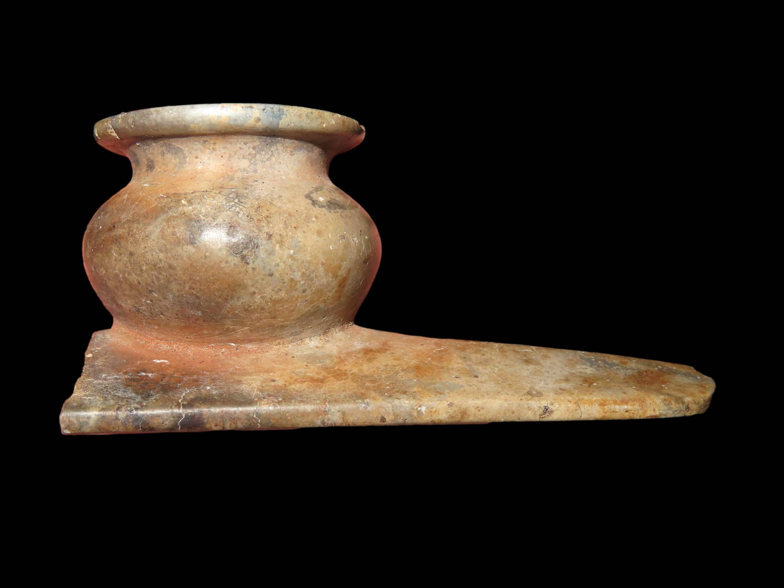 Ohio Platform Pipe, Spool Bowl, Motley Coa, Made From Ohio Pipestone ...