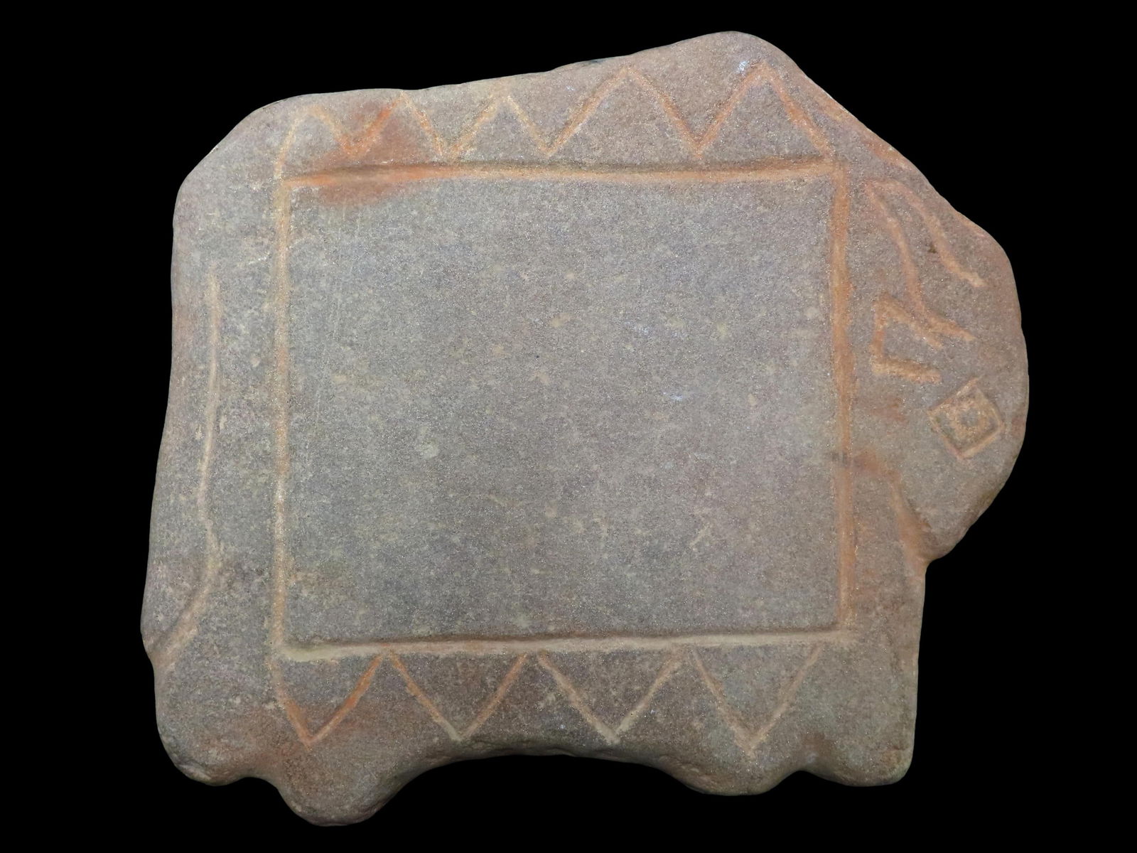 8.3/8" Paint Pallet, Hohokam, Made From High Grade Sparkly Sandstone. Arizona. Well Finished ...