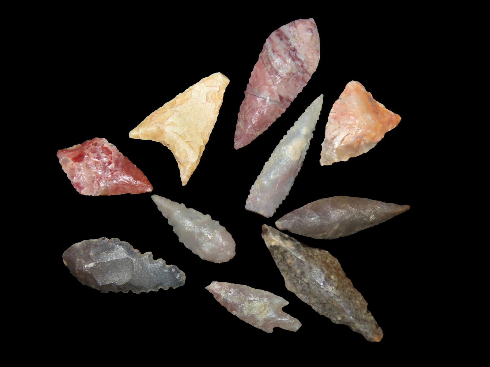 Lot Of 10 African Neolithic Arrowheads / Bird Points From The Sahara ...