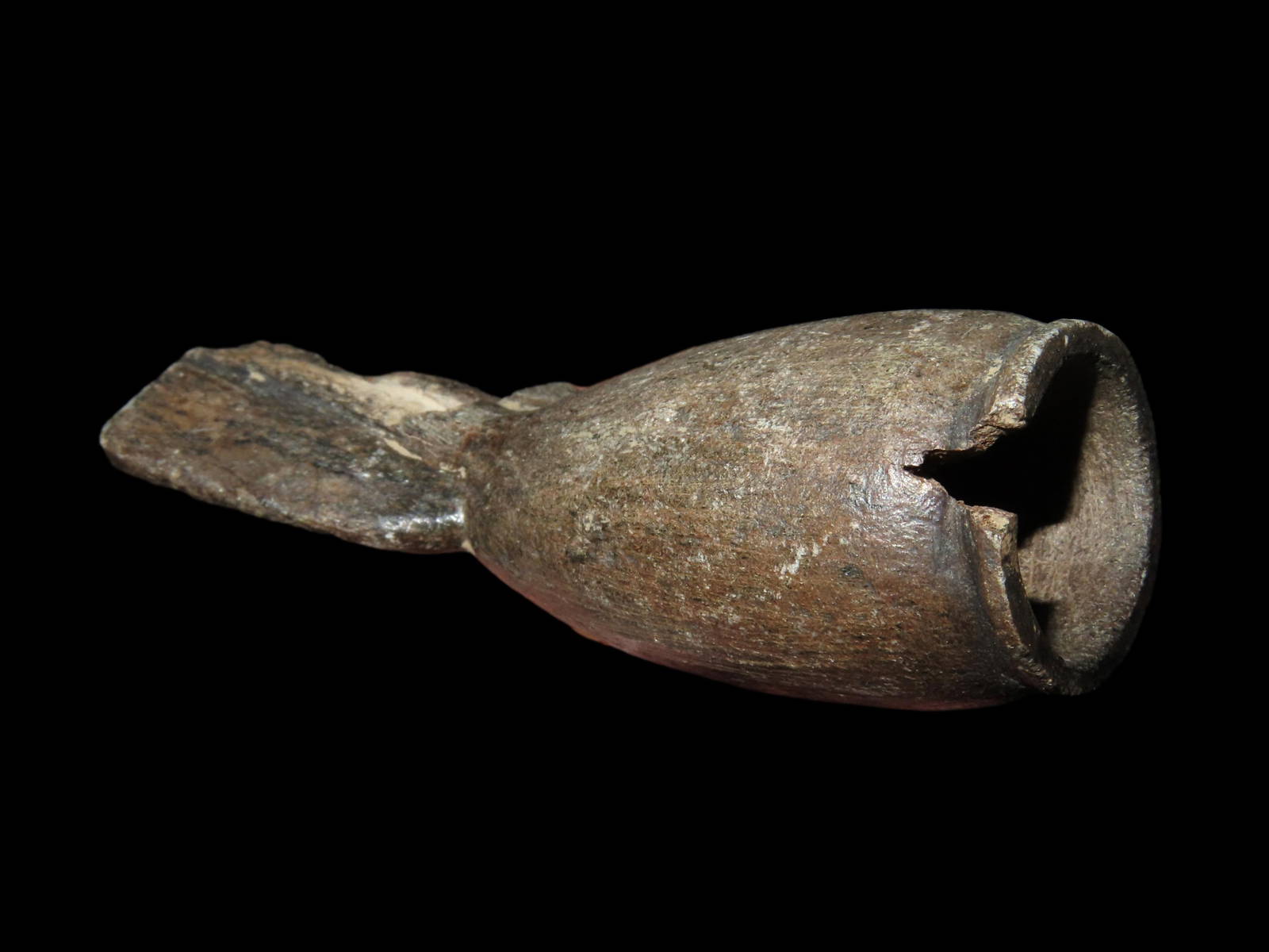 3" Obtuse Angle Pipe, Damage To The Stem, Ex Parker, Tennessee Auction