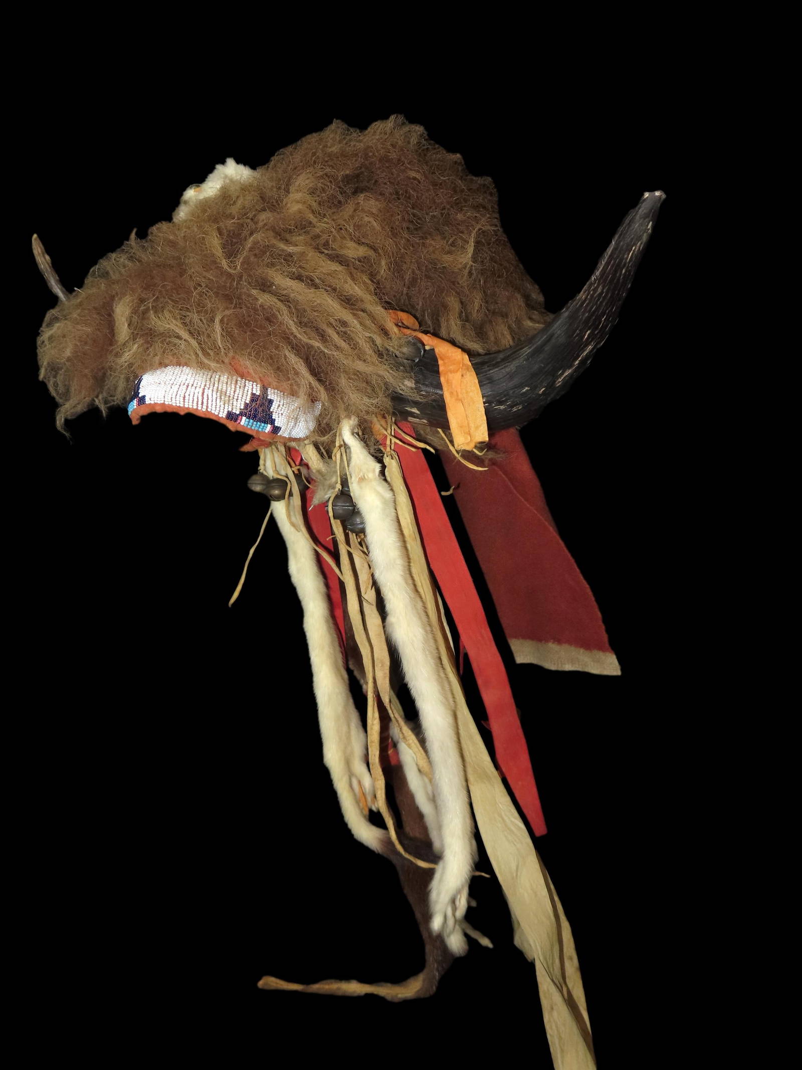 Buffalo Hair And Horn Headdress Auction