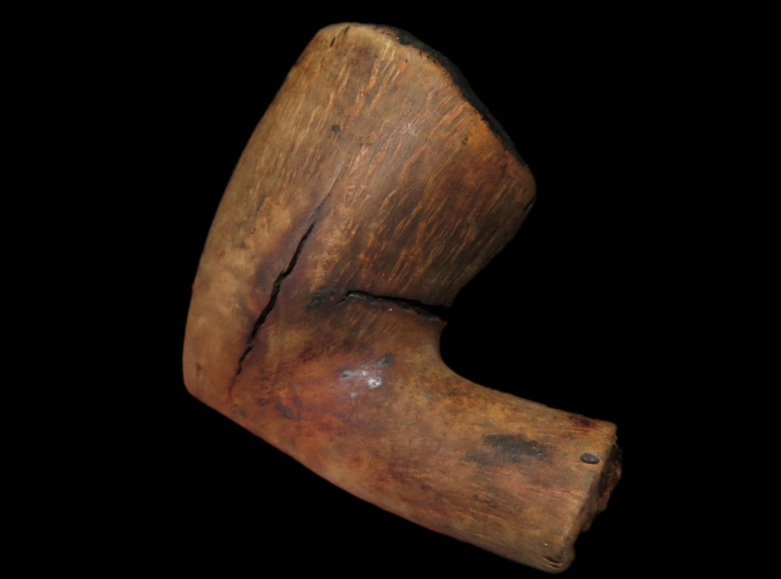 3 1/2" Historic Burl Wood Elbow Pipe, Nice Old Example, Great Age ...