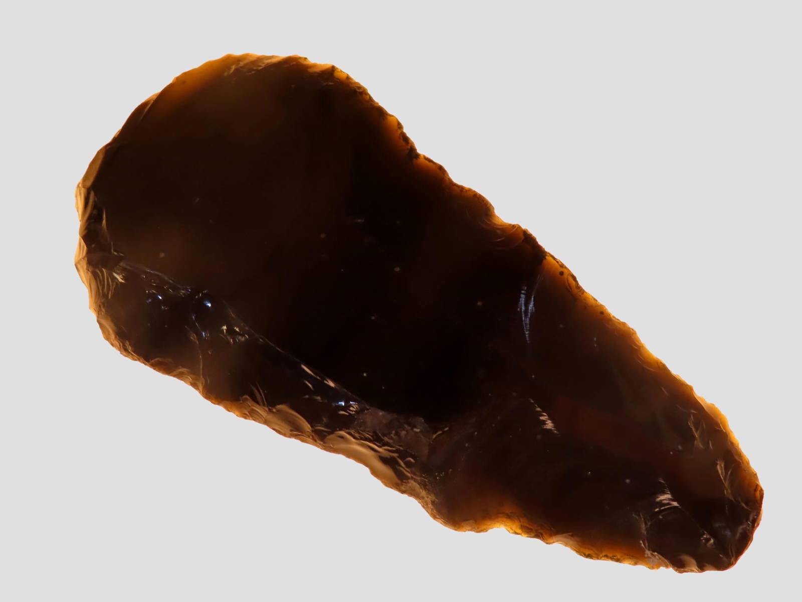 Incredible 6" Mayan Obsidian Knife, Beautiful Translucent Green ...