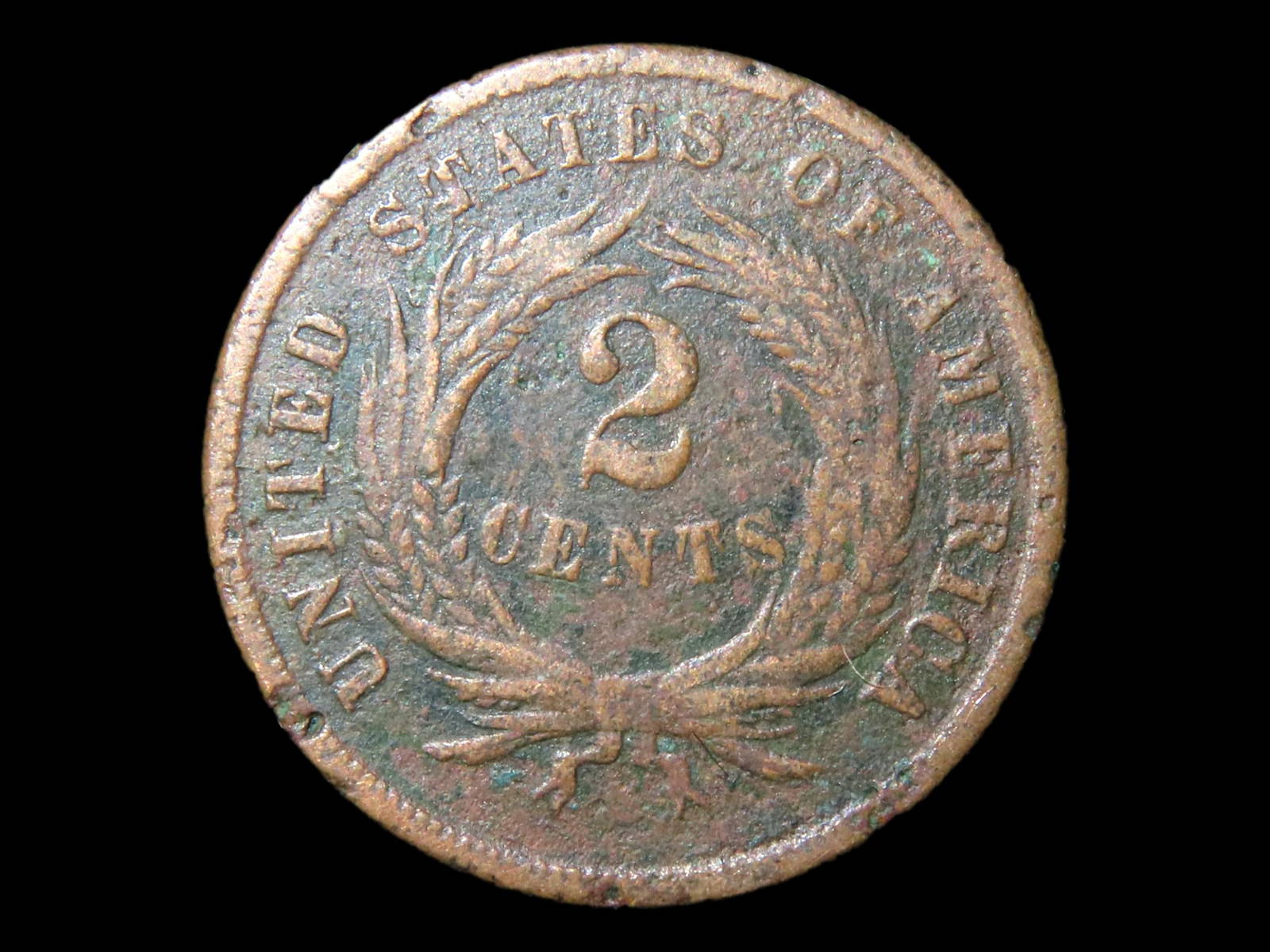 1865 Civil War Era Two Cent Coin, Great Condition, Obsolete 2 Cent ...