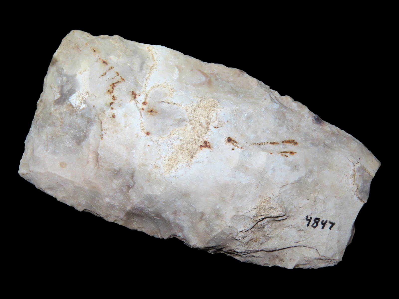 3 7/8" Squared Flint Celt, Ex Steve Manos Auction