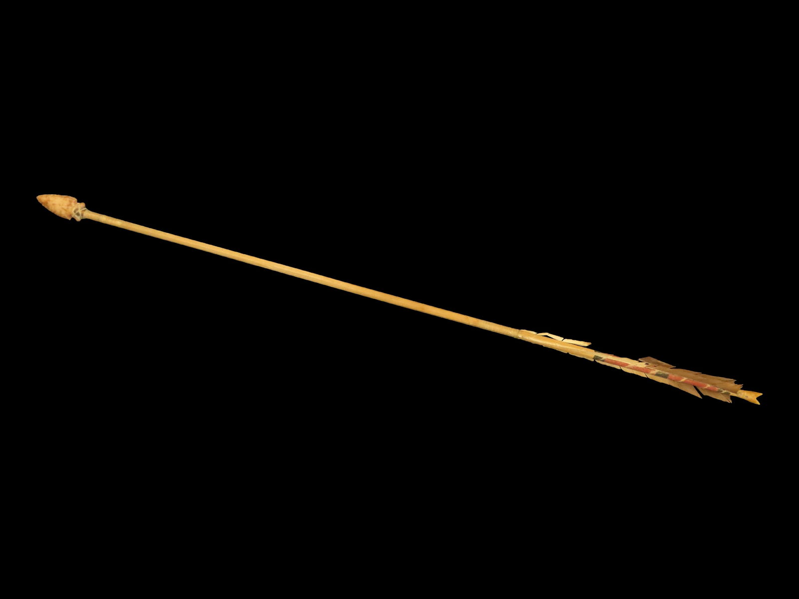 24 1/4" Plains Indian Arrow With Authentic Side Notched Arrowhead Auction