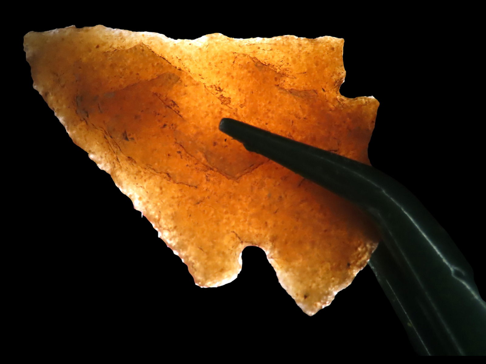 Set Of 4 Hixton Quartz Wisconsin Arrowheads, Ex Terry Shultz Auction