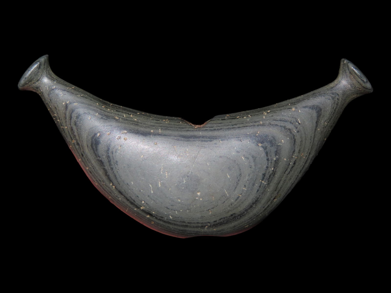 Rare Knobbed Lunate Crescent Bannerstone, Ross Co. Ohio, Motley Coa, 3 ...