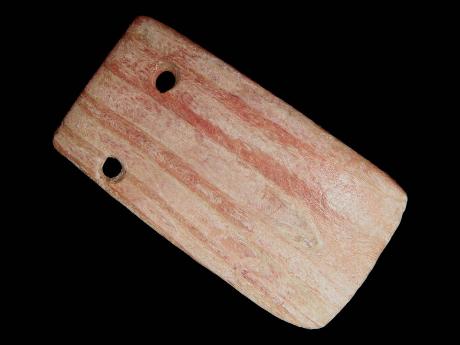 Nice Double Drilled Pre-columbian Shell Gorget / Pendant, South America. Nicely Shaped ...